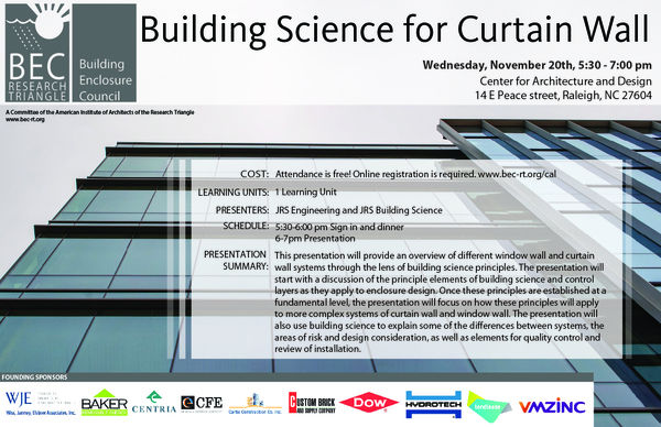Building Enclosure Council - Research Triangle - Meeting/Event Information